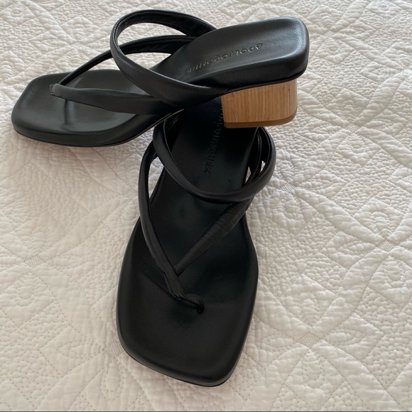 Adolfo Dominguez | Shoes | Adolfo Dominguez Black Thong Leather Sandals ...
